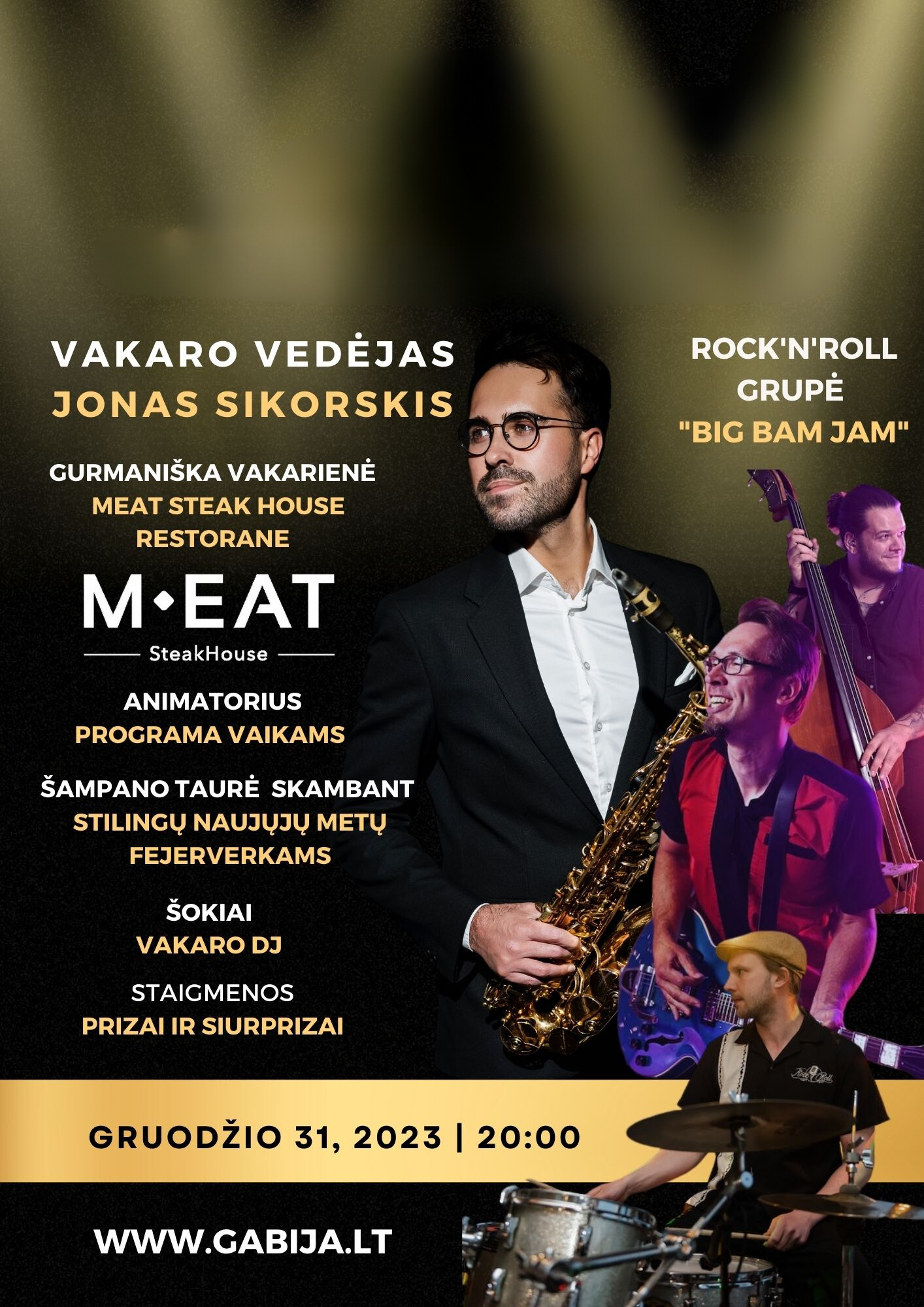 Naujieji metai viešbutyje Gabija Palangoje su programa